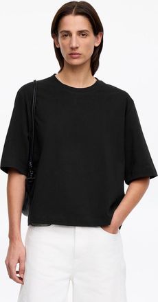 Arket Kastiges Signature-T-Shirt -Schwarz