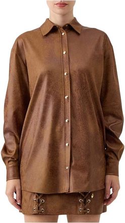 Just Cavalli Femme, Blouses et Chemises, Brun, Taille: 36 FR suede