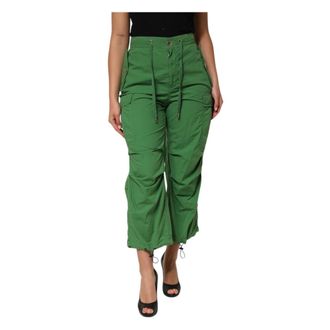 Dolce & Gabbana Gr&uuml;ne High Waist Cargo Hose - - Trousers - Damen - Gr&uuml;n - XS