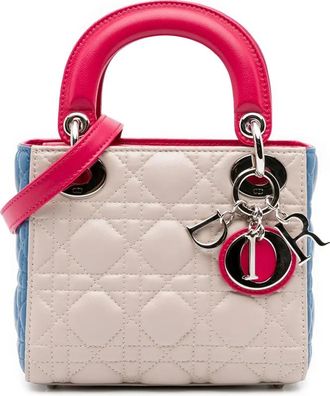 Dior mini sac à bandoulière Lady Dior (2014) - Blanc