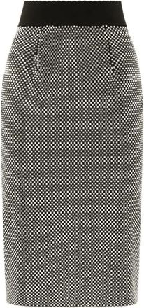 Dolce & Gabbana Wadenlanger Kristall-Mesh-Rock - - Skirts - Damen - Grau - M