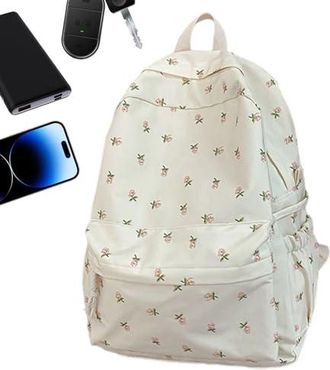 Generico Sac &agrave; dos Floral - 40 Cm De Livres De Fleurs En Toile De Grande Capacit&eacute;, Sac De Voyage Pour LOrganisateur De Stockage Durable | Girls For Wallet Tabl