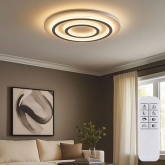 Globo Lighting Globo Lighting - Plafonnier led &agrave; intensit&eacute; variable avec t&eacute;l&eacute;commande Cristal Plafonnier blanc Lampe de salon, changement de couleur, 60W 2100lm