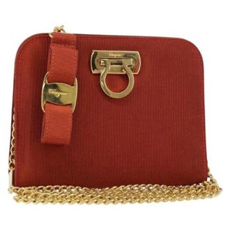 Ferragamo Sac Bandouli&egrave;re en Nylon Pre-owned - Femme - Pre-owned - Rouge - Taille: ONE Size