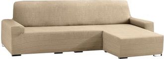 Eysa Aquiles elastisch Sofa überwurf Chaise Longue kurzer arm rechts, frontalsicht, Farbe 01-beige, Polyester-Baumwolle, 43 x 37 x 14 cm