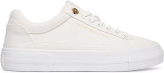 Tommy Hilfiger Sneakers Tommy Hilfiger Th Foxing Platform Canvas FW0FW09480 Wei&szlig;