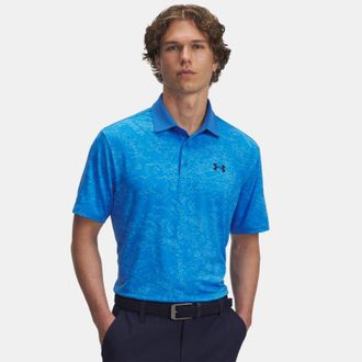 Under Armour Playoff 3.0 Poloshirt mit Druck f&uuml;r Herren Blau Atlantis / Viral Blau / Midnight Blaue Marine XXL