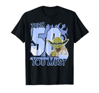 Star Wars Yoda Turn 50 You Must Rebel Logo Portrait T-Shirt
