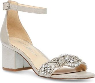 Betsey Johnson Damen, Mel, Sandalen mit Absatz, silber, 37.5 EU Weit