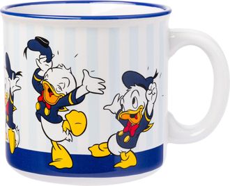 Silver Buffalo Disney Donald Duck Tasse mit Huey, Dewey und Louie Camper, Keramik, 590 ml