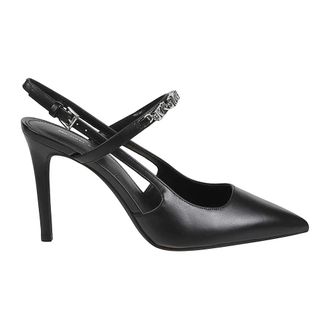 Michael Kors Femme, Chaussures, Noir, Taille: 38 1/2 EU Dina Flex Escarpin Slingback en Cuir