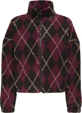 Only Damen Onleline Life L/S Zip Teddy SWT, Black Coffee, XS