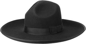 Cappellishop Chapeaushop Chapeau de Charpentier Chapeau en Feutre de Laine Chapeau de Charpentier (56 cm - noirbord de 12 cm)