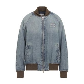 Miu Miu Blouson Jacke - - Jackets - Damen - Blau - M