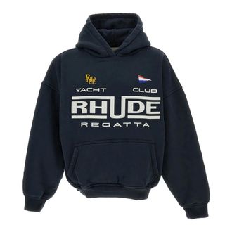 Rhude Homme, Sweatshirts et sweats &agrave; capuche, Bleu, Taille: M Regatta Club Sweat &agrave; capuche