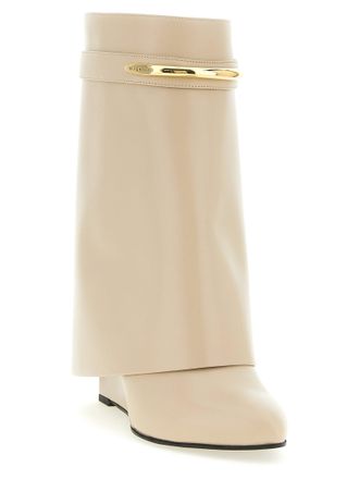 Givenchy Womens Beige Calfskin Ankle Boots
