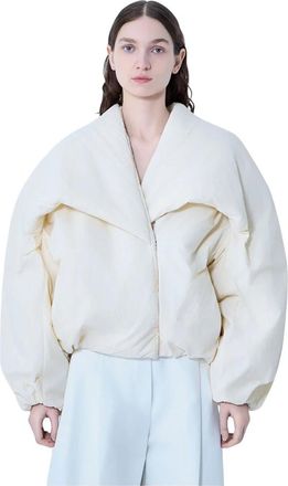Jacquemus Femme, Vestes, Blanc, Taille: 34 FR The Ch&acirc;le Bomber Jacket