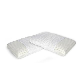 Talamo Italia Talamo Italia Talamo Italia 2er-Set Kissen f&uuml;r das Bett, 100% Made in Italy, Abnehmbares Seifen-Kissen aus perforiertem Memory-Schaum, hypoallergen