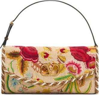 Valentino Garavani Kleine Vain Soft Schultertasche mit Stickerei - Nude