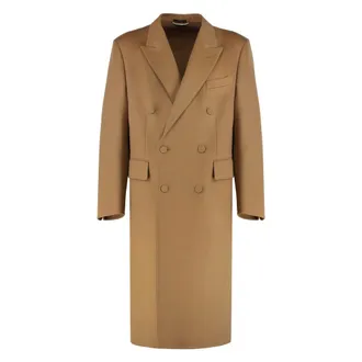 Tom Ford Homme, Manteaux, Brun, Taille: L Wool Cashmere Double Splittable Coat