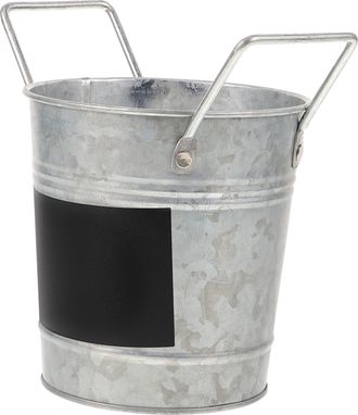 Supvox 1stk Blumentopf Vintage Blumenvase Pflanzendekor Terrakotta Runder Pflanzer Im Freien Blumendekor Im Vintage-Stil Verzinkte Französische Eimervase Anl