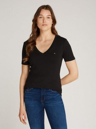 Tommy Hilfiger T-Shirt CODY V-NECK SHORT SLEEVE mit V-Ausschnitt, Baumwolle, Slim Fit