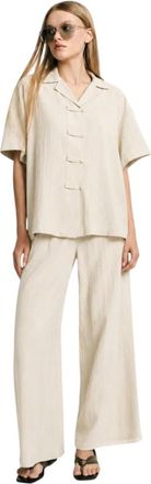 Please Femme, Blouses et Chemises, Beige, Taille: 36 FR Boxy Shirt