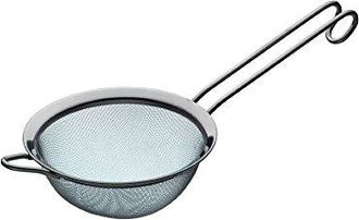 MasterClass MasterClass Feinmaschiges Sieb, Edelstahl, polierter Rand und handliche runde Schale mit Hakengriff, 20,5 cm (8), beschriftet