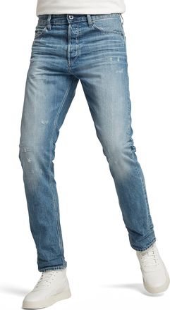 G-Star RAW Herren Triple A Regular Straight Jeans, Blau (Sun Faded Ice Fog Destroyed D19161-B988-C275), 26W / 30L