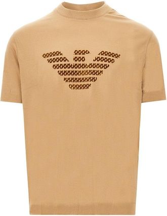 Emporio Armani Lyocell and cotton blend T-shirt with logo Man XXL