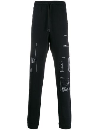 Marcelo Burlon pantalon de jogging imprim&eacute; - Noir