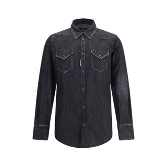 Dsquared2 Klassisches Westernhemd mit einem Twist - - Shirts - Herren - Schwarzk - L