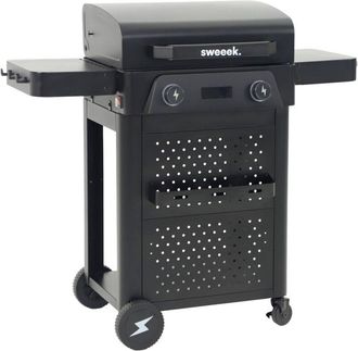 Sweeek Elektrischer Grill aus emailliertem Stahl, 2 Brenner, 2300 W