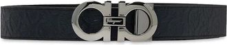 Ferragamo Homme, Accessoires, Gris, Taille: 85 CM Reversible Gancini Belt