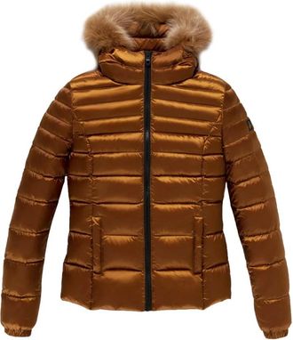 RefrigiWear Femme, Vestes, Orange, Taille: 36 FR Doudoune Courte