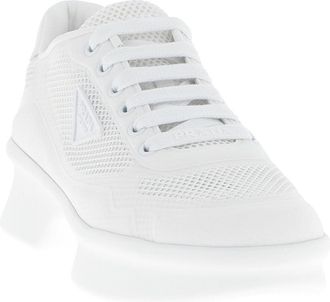 Prada Womens White Polyester Athletic Sneakers