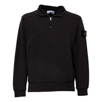 Stone Island Homme, Sweatshirts et sweats &agrave; capuche, Noir, Taille: XL SweaT-shirt &agrave; demi-zip