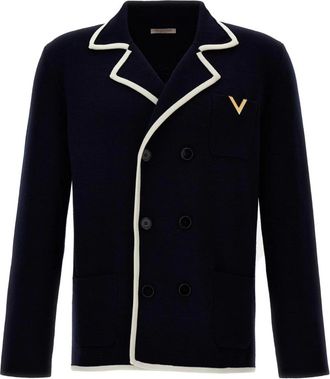 Valentino Garavani Homme, Vestes, Bleu, Taille: XL Chemise élégante Maglia pour Homme