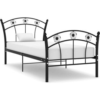 vidaXL Cadre de lit sans matelas noir m&eacute;tal 90x200 cm Vidaxl