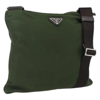 Prada Pre-owned Nylon Umh&auml;ngetasche - - Pre-owned - Damen - Gr&uuml;n - ONE SIZE