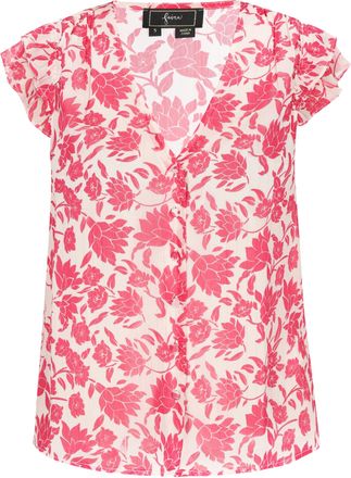 Faina Bluse Frauen rosa wei&szlig;