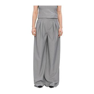 MY ESSENTIAL WARDROBE Mwhanna Luna High Wide Pant - - Trousers - Damen - Grau - XL