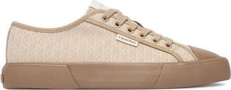 Calvin Klein Sneakers aus Stoff Vulc Low Laceup Aop Canvas HW0HW03142 Beige
