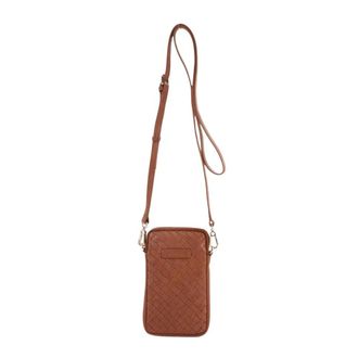 Abbacino Femme, Sacs, Brun, Taille: ONE Size Bolso para el m&oacute;vil de piel trenzada