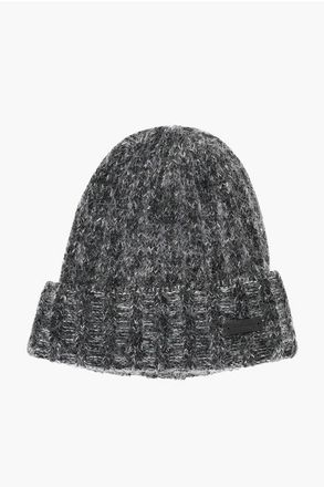 Saint Laurent Wool Blend Beanie with Logo Patch size M