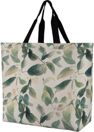 Generic Feuilles DEucalyptus Vert Sauge Sac A Main Femmes L&eacute;ger Sacs Grand Sac Cabas Pour Shopping Universit&eacute; Gym