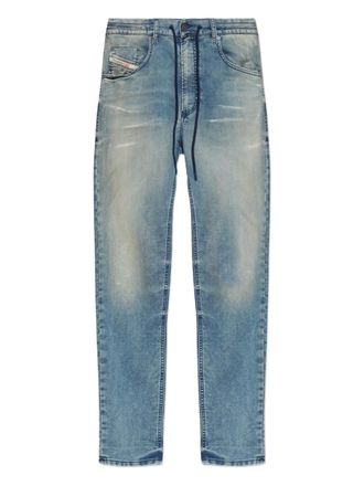 Diesel jean 2032 D-Krooley-B 068ue &agrave; lien de resserrage - Bleu