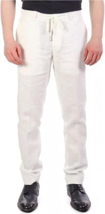 Michael Kors Homme, Pantalons, Blanc, Taille: XL Pantalon Chino en Lin