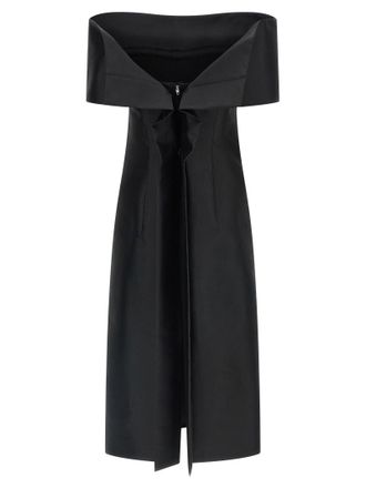 Jil Sander Off-the-Shoulder Dress - Black