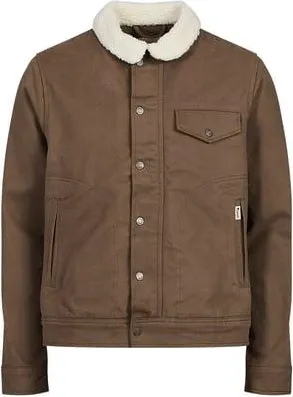 Faguo Blouson droit en coton m&eacute;lang&eacute;